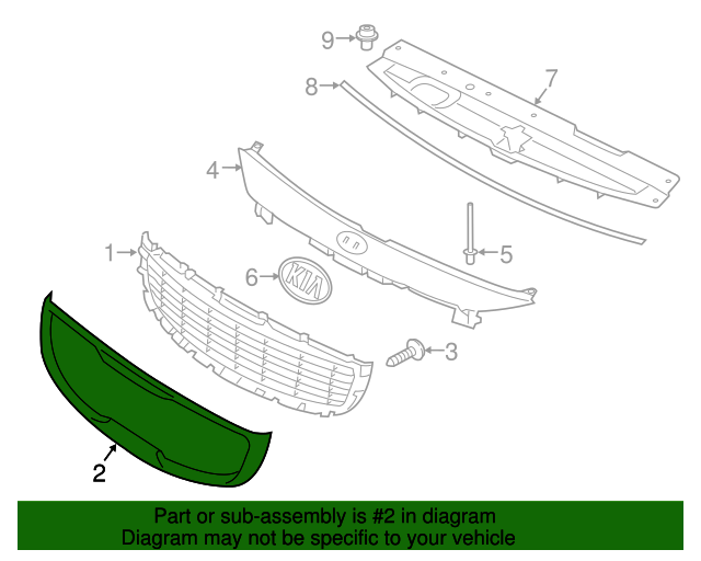 2015-2018 Kia Sedona Grille Surround 86351-A9000 | OEM Parts Online