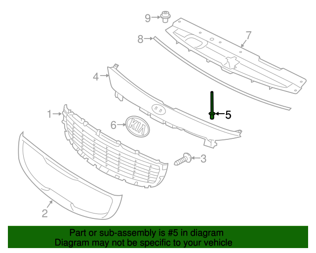 14160-03183 - Bumper Cover Rivet 2007-2024 Kia | Kia.Parts Store