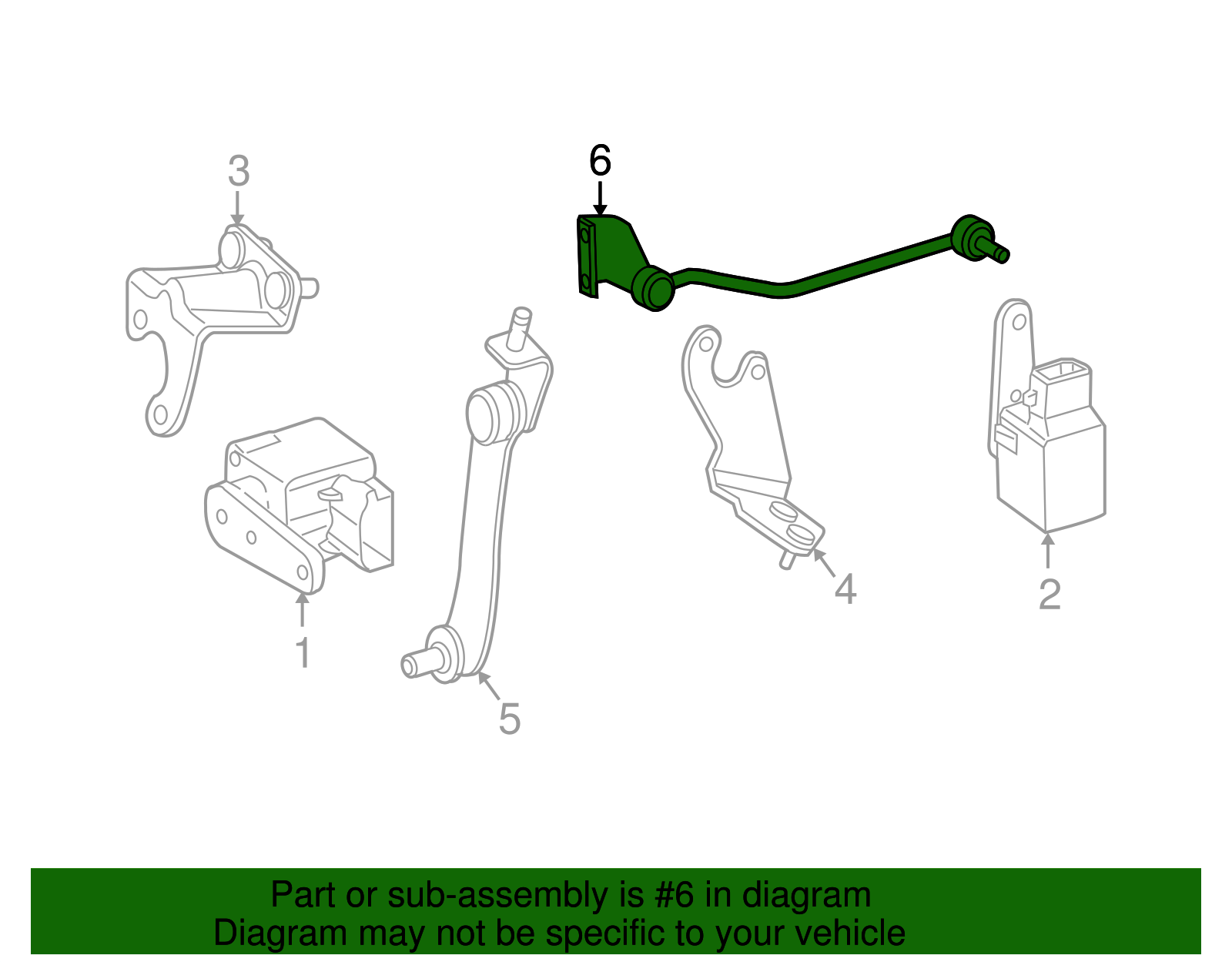 211-320-18-89 - Headlight Level Sensor Strut Support 2003-2011 Mercedes ...