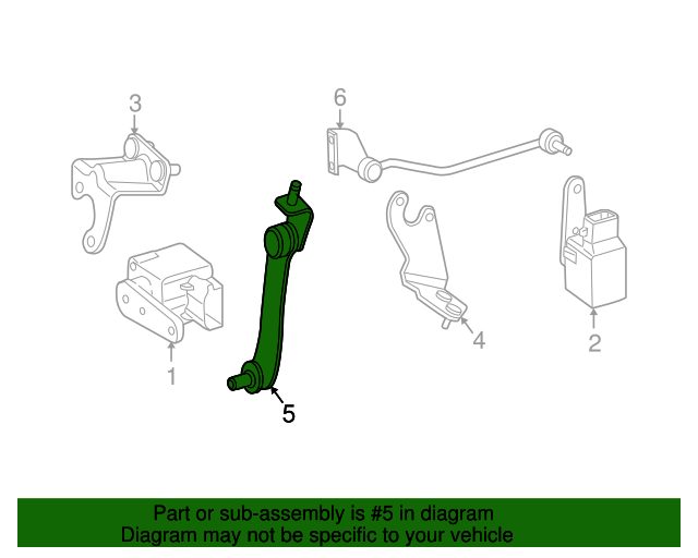 219-323-00-16 - Headlight Level Sensor Strut Support 2003-2011 Mercedes ...