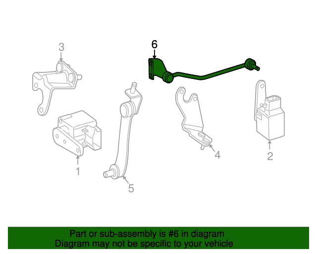 2003-2011 Mercedes-Benz Headlight Level Sensor Strut Support 211-320-18 ...