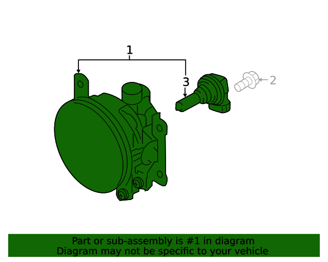 2014-2024 Mitsubishi Fog Lamp Assembly 8321A668 | Mitsubishi Parts ...