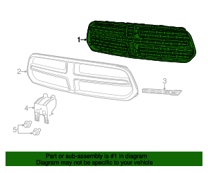 2014-2020 Dodge Durango Grille 5113716AB | My Mopar Parts