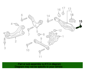 90178-TLA-A00 - Lower Control Arm Mount Bolt 2017-2024 Honda | Honda ...