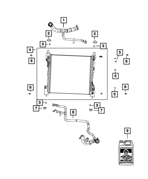 Radiator and Related Parts; Charge Air Cooler for 2021 Jeep Grand ...