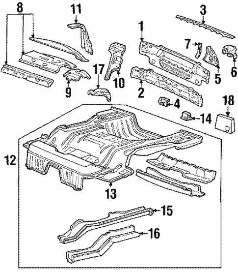 Rear Body for 2000 Mercury Mystique | Ford Parts Catalog
