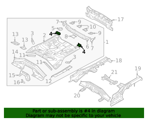 65652-Q5000 - Floor Reinforcement - 2021-2022 Kia Seltos | Kia Auto Parts