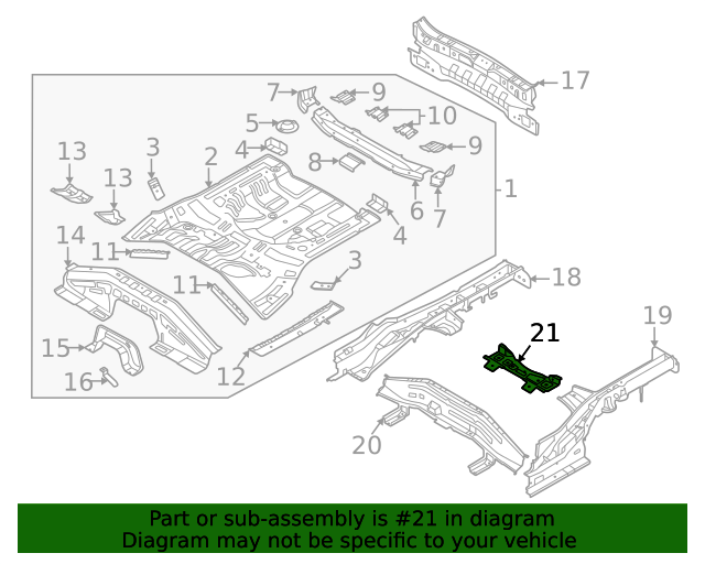 65630-Q5000 - Center Bracket 2021-2023 Kia Seltos | Kia.Parts Store