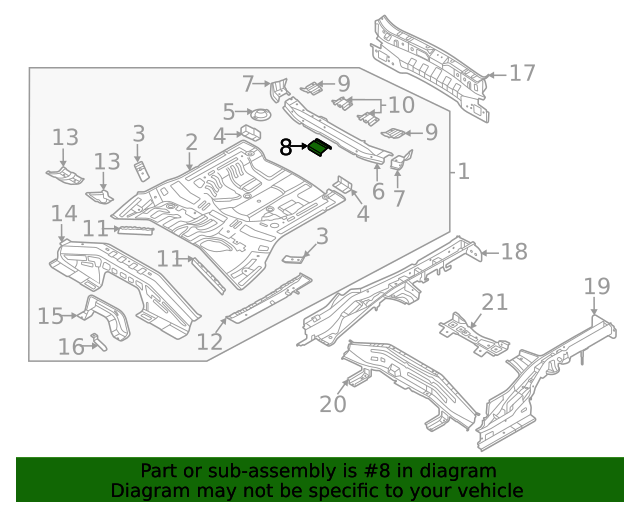 65657-Q5000 - Rear Cross-Member Front Bracket 2021-2024 Kia Seltos ...