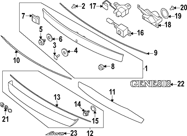 2023-2024 Genesis G90 Nameplate 86310-T4000 | OEM Parts Online