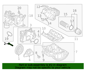 000-990-68-08 - Engine Harmonic Balancer Bolt 2020-2024 Mercedes-Benz ...