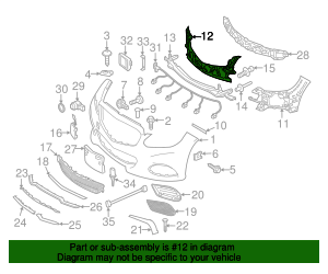 212-885-58-65 - Bumper Cover Reinforcement 2014-2016 Mercedes-Benz ...