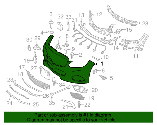 2014-2016 Mercedes-Benz Bumper Cover 21288529389999 | MB Canada Parts ...