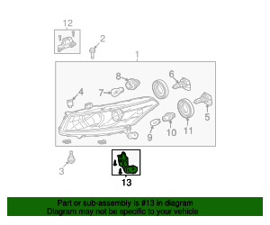 06150-TE0-A11 - Bracket Kit, L Headlight Mounting (B) - 2008-2012 Honda ...