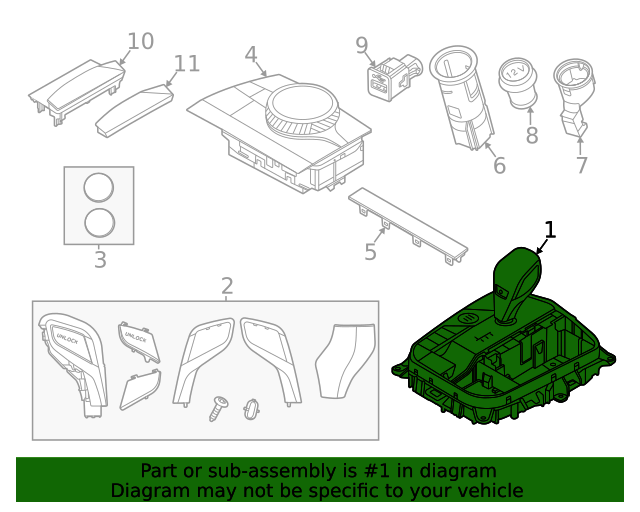 2019-2024 BMW Shifter Assembly 61-31-5-A7D-FE4 | OEM Euro Parts