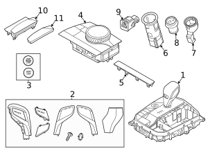 61-31-5-A7D-FE4 - Control Panel Center Console 613012 2019-2024 BMW ...