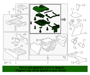 2014-2020 Toyota Tundra Console Armrest 58905-0C190-C1 | OEM Parts Online