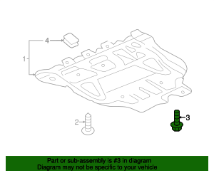 2008-2025 Audi Splash Shield Rear Bolt WHT-000-729-A | Genuine Audi Parts