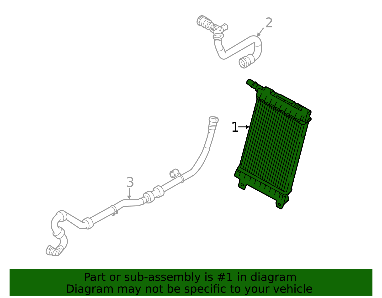 Genuine OEM Auxiliary Radiator Part# J9C6077 Fits 2018-2023 Jaguar E ...
