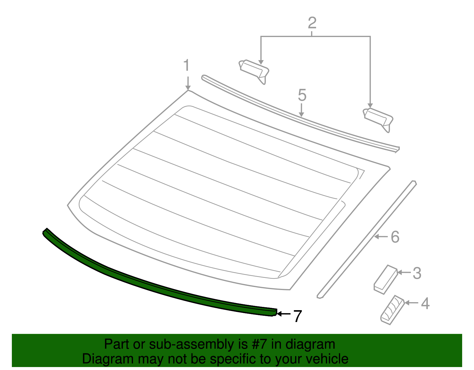 73227-TA0-A00 - 2008-2012 Honda Accord - Rubber C Windshield Dam ...
