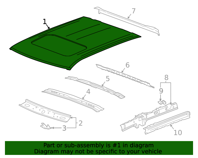 2020-2024 GM Roof Panel 84688145 GM | GMPartsDirect.com