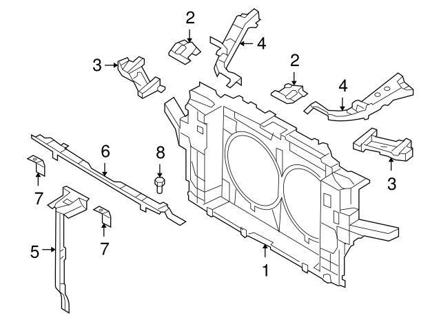 2009-2017 Infiniti Radiator Support Bracket 62290-1CA0A ...