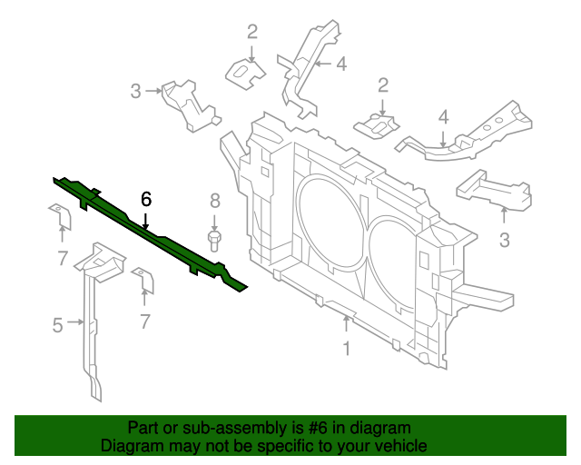 2009-2017 Infiniti Radiator Support Bracket 62290-1CA0A ...