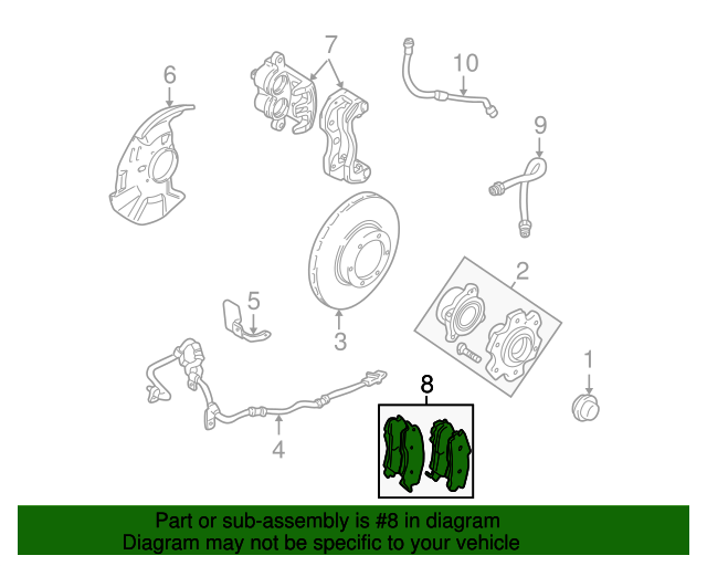 2001-2006 Mitsubishi Montero Brake Pads Front MZ690557 | Mitsubishi ...