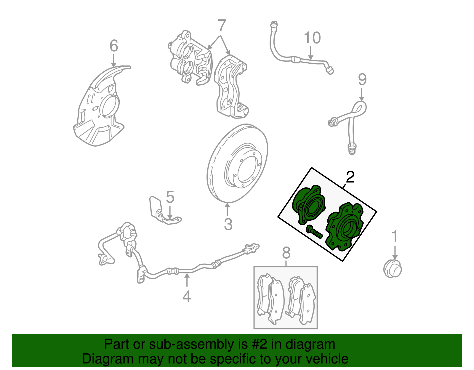 2001-2006 Mitsubishi Montero Hub & Bearing 3880A024 | MitsubishiParts.com