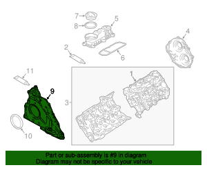 2018-2024 Audi Engine Timing Cover 06M-109-286-F | AutoNationParts.com