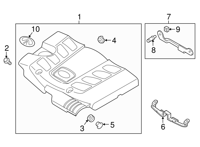 16557-1AA1A - Engine Cover Insulator 2009-2020 Infiniti ...