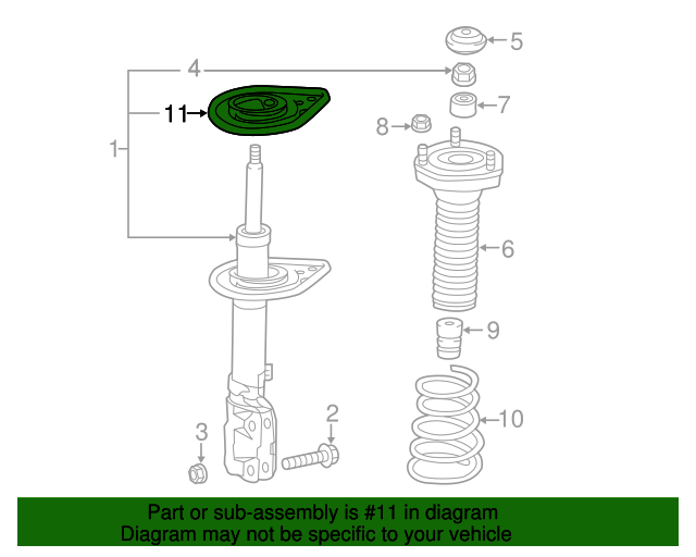 2012-2018 Toyota Coil Spring Insulator 48258-06090 | Toyota Parts Center