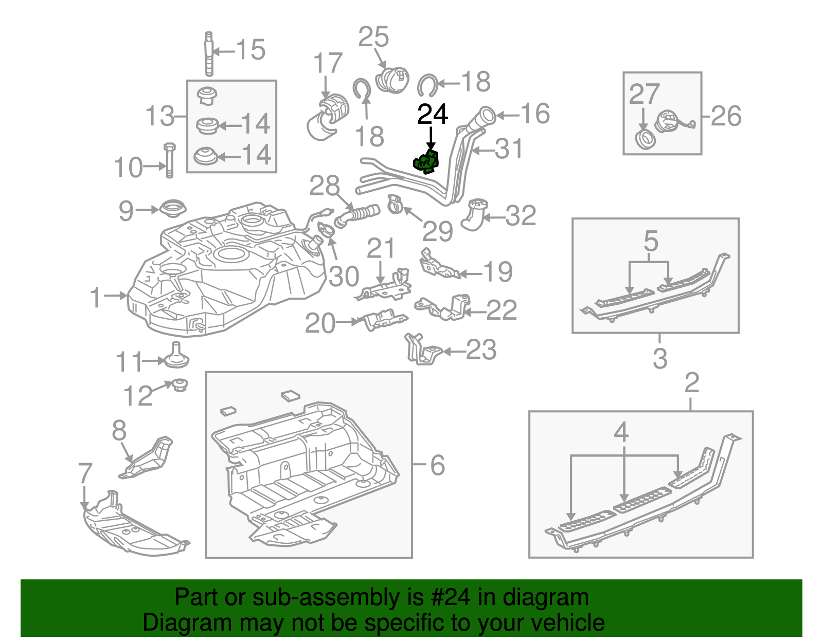 2004-2007 Toyota Highlander Filler Pipe Clamp 77229-48030 | Toyota ...