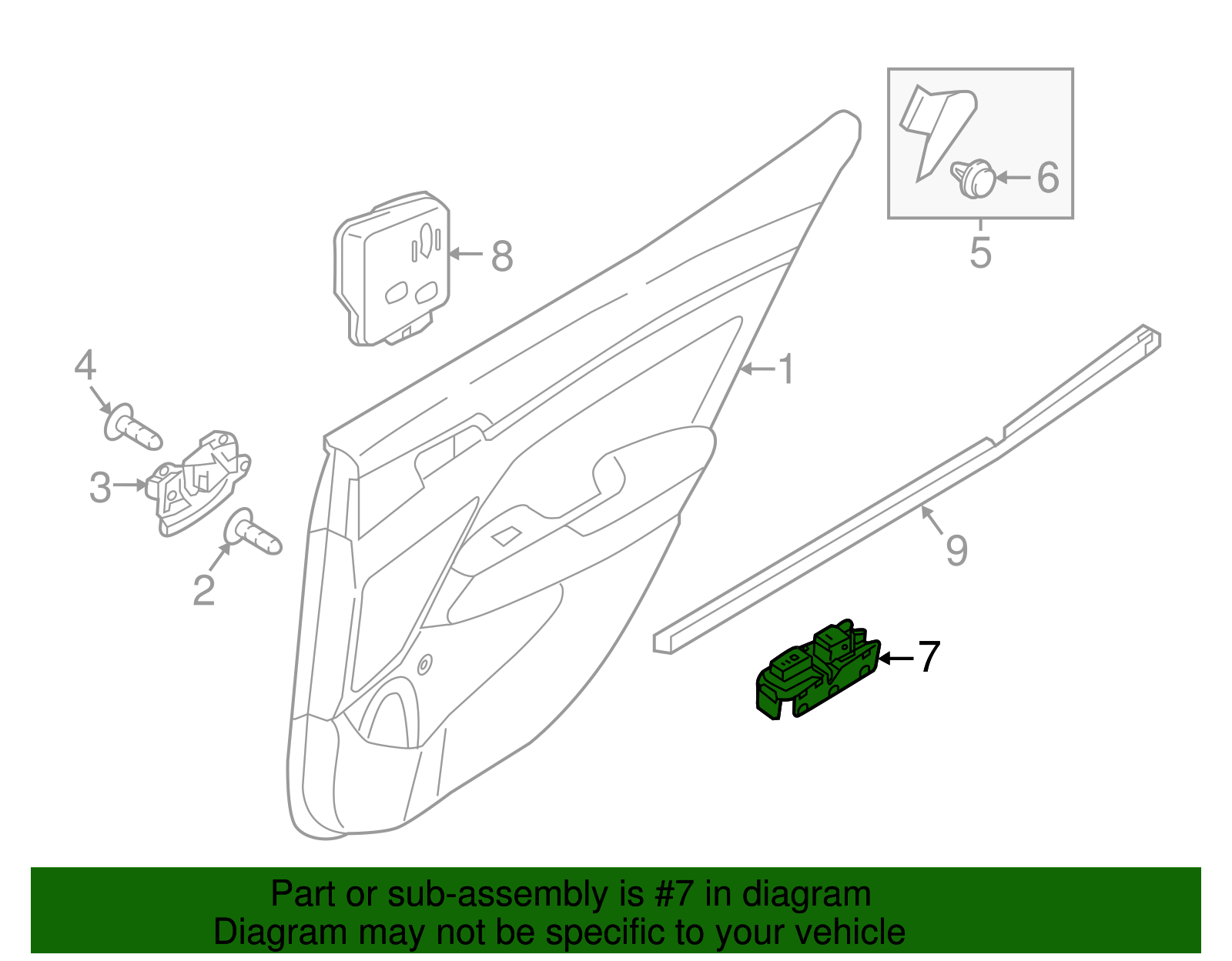 Hyundai - 93580-F2500-4X - Window Switch - 2017-2018 Hyundai Elantra ...