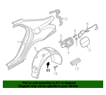 2012-2024 Hyundai Fender Liner Clip 86595-2T500 | OEM Parts Online