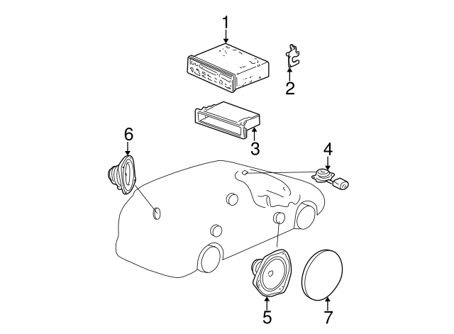 39120-S1A-G11 - Speaker Assembly (16CM) (Single Cone) (Matsushita) - 2002-2004 Honda Odyssey ...