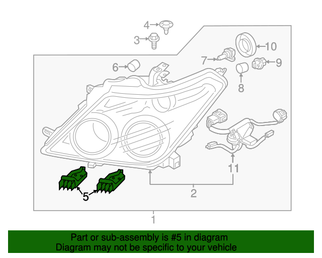 2017-2020 Nissan Armada Lens & Housing Clip 62228-JK00A | OEM Parts Online