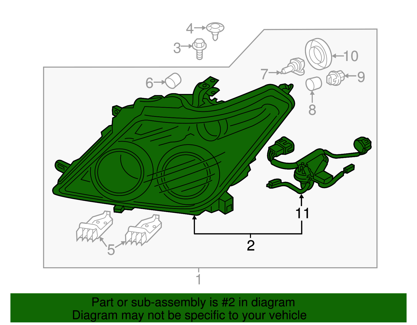 2017-2020 Nissan Armada Composite Headlamp 26075-5ZW0A | Nissan RVA