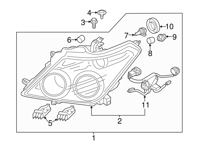 2017-2020 Nissan Armada Lens & Housing Clip 62228-JK00A | OEM Parts Online