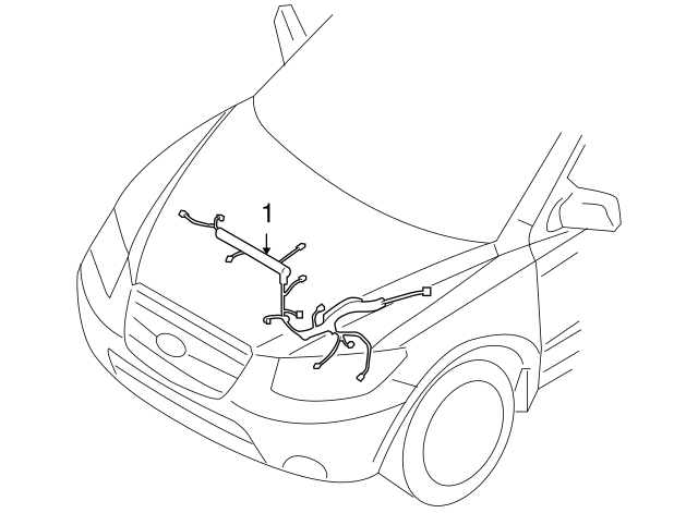 Genuine Engine Harness for 2010-2012 Hyundai Santa Fe | Part# 91415 ...