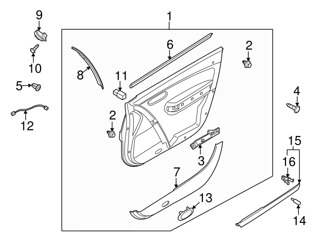 TD14-68-43YF | 2007-2009 Mazda CX-9 Center Molding | Palladino Mazda Parts