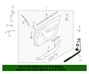 TD14-68-43YF | 2007-2009 Mazda CX-9 Center Molding | Palladino Mazda Parts