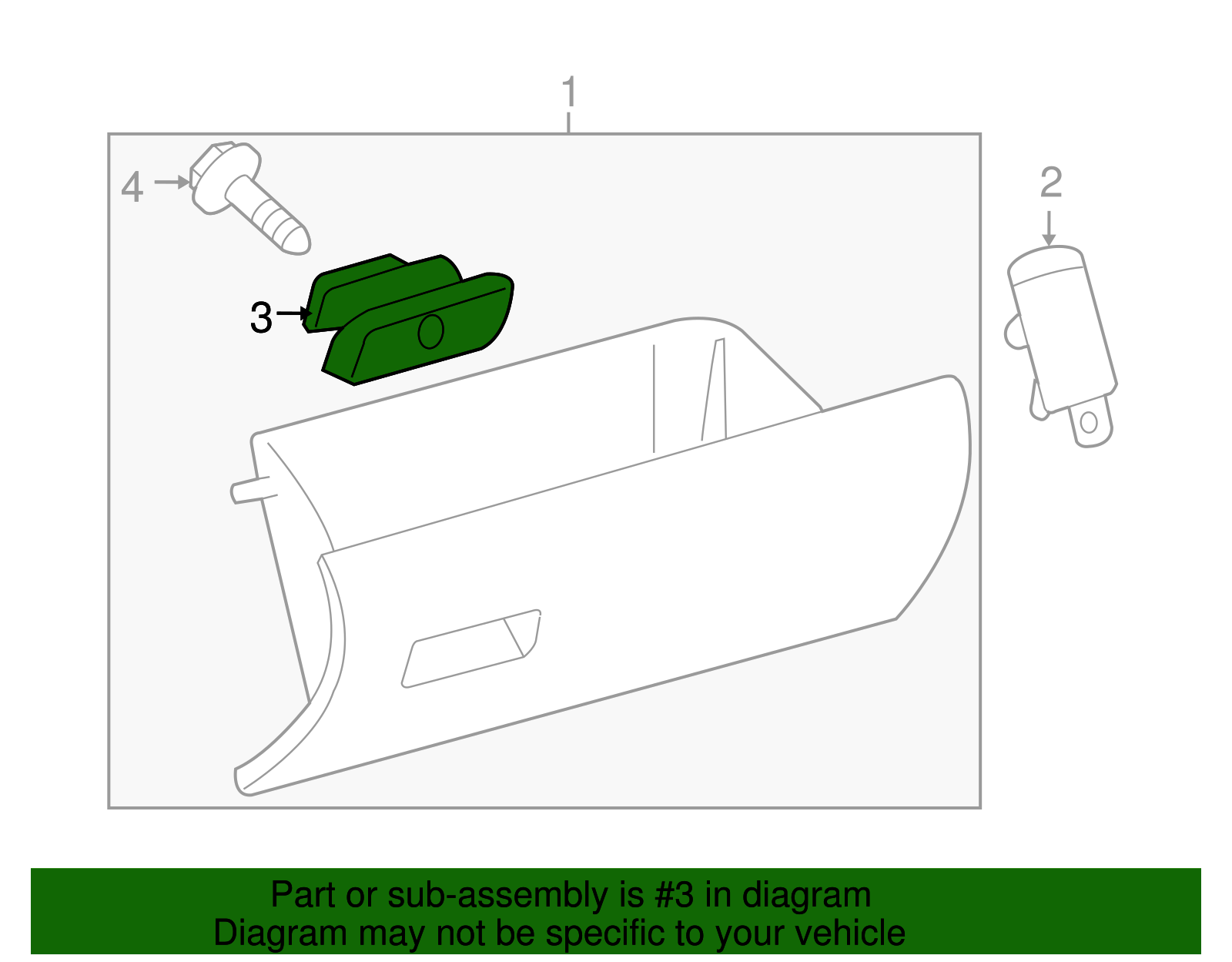Genuine Toyota Glove Box Latch part# 55506-60020-B1 for 2005-2015 Toyota Tacoma | Ourisman ...
