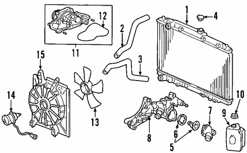 Radiator & Components for 2013 Honda Ridgeline | Honda Automotive Parts