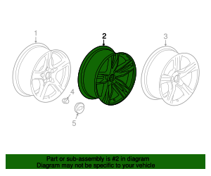 2017-2018 Chevrolet Camaro 20x8.5-Inch Aluminum Wheel 22998076 GM ...