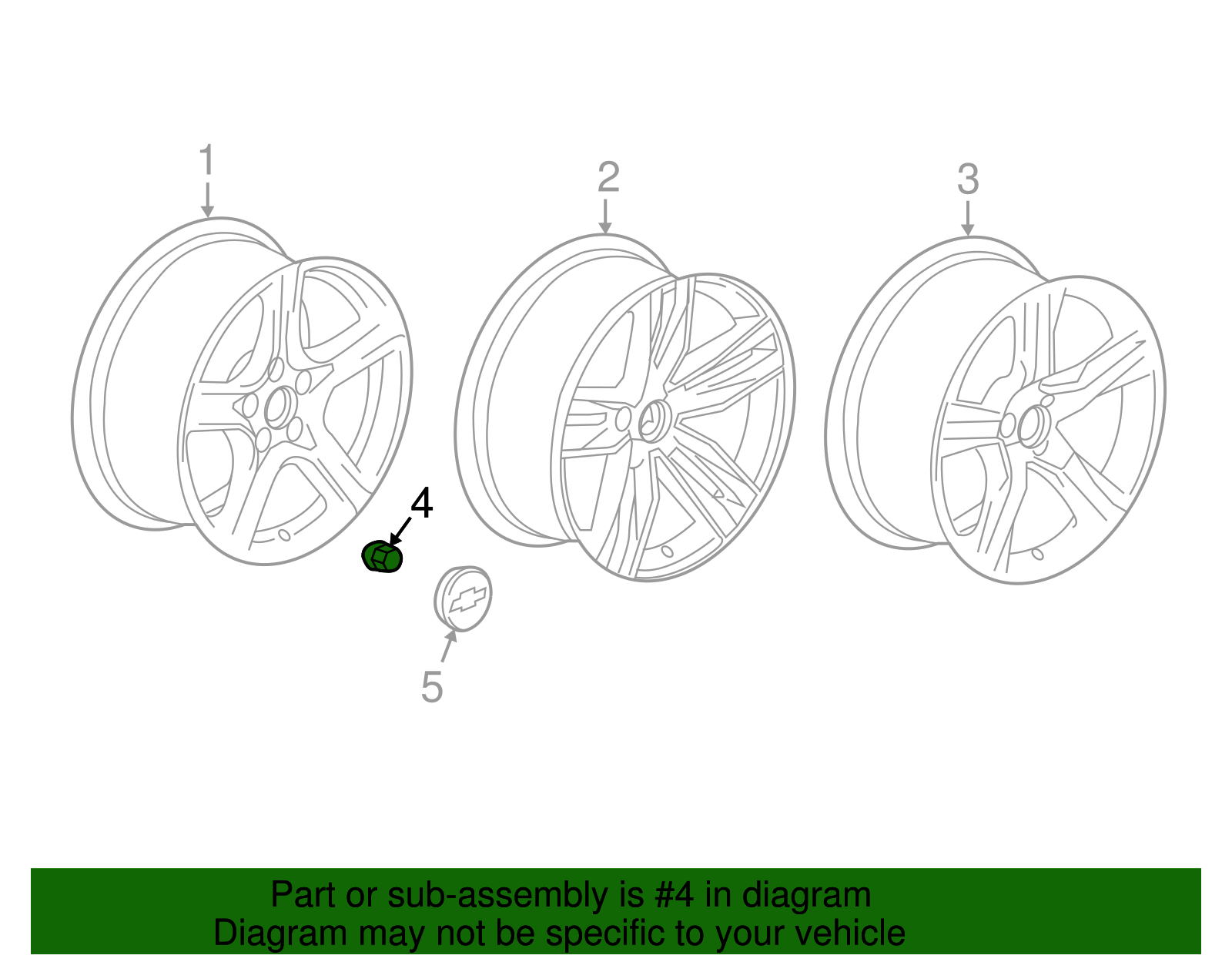 2009-2025 GM Wheel Nut 9597846 GM | GMPartsDirect.com