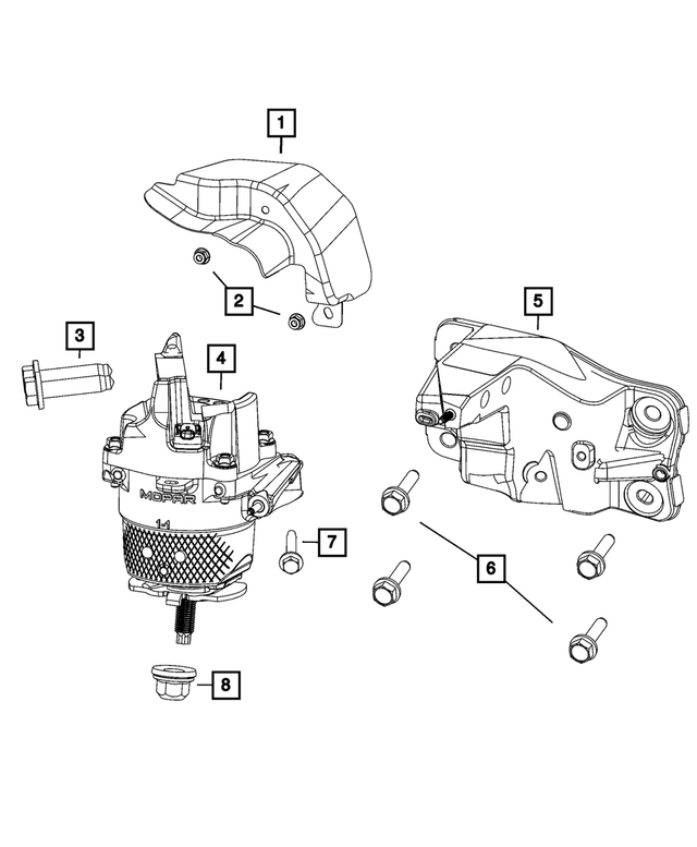 2025 Ram 1500 Engine Mount Isolator 68449051AB | Mopar eStore