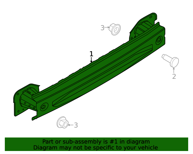 2021-2023 Ford Mustang Mach-E Impact Bar LJ9Z-17724-A | AutoNationParts.com