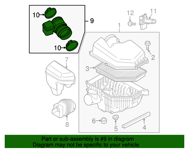 2007-2010 Volvo S80 Air Inlet 30748218 | TascaParts.com