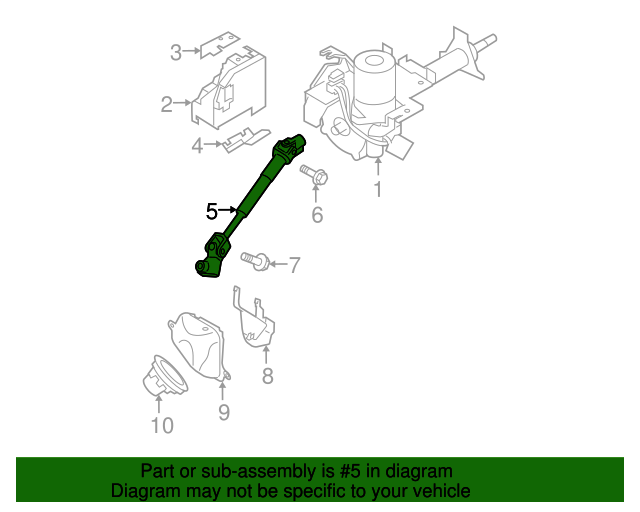 2008-2015 Nissan Lower Shaft 48080-JM00B | OEM Parts Online